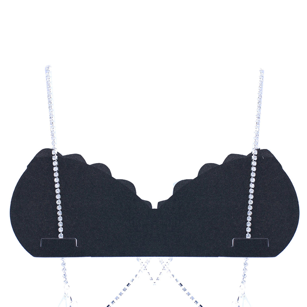 Stunning Silver Tone Detachable Crystal Rhinestone Bra Dress Straps ...