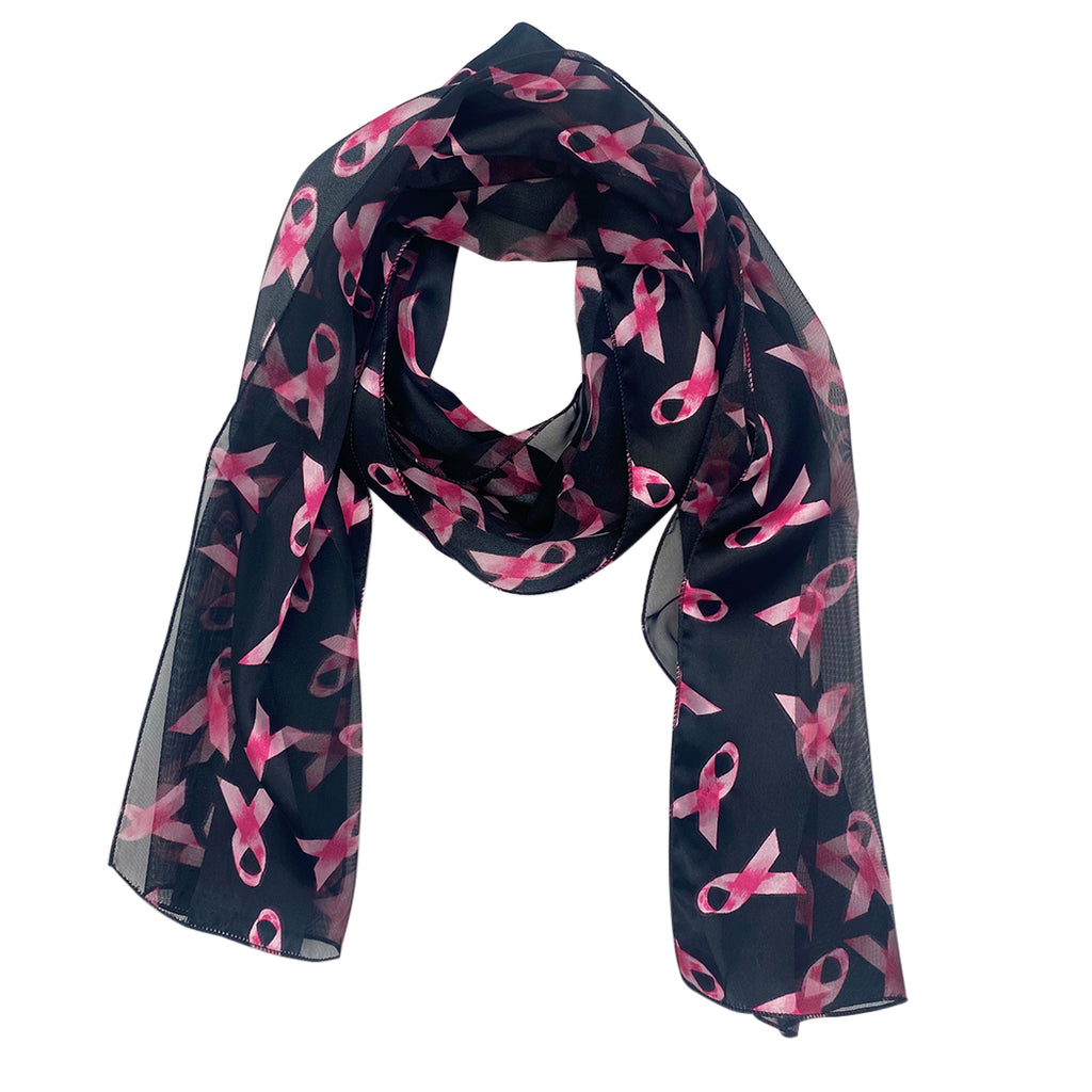 Satin Stripe Lightweight Pink Ribbon Breast Cancer Awareness Fashion S ...