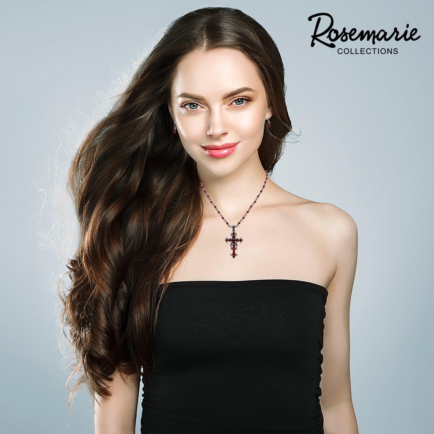Stunning Vintage Vibes Crystal Rhinestone Christian Cross Pendant Neck ...