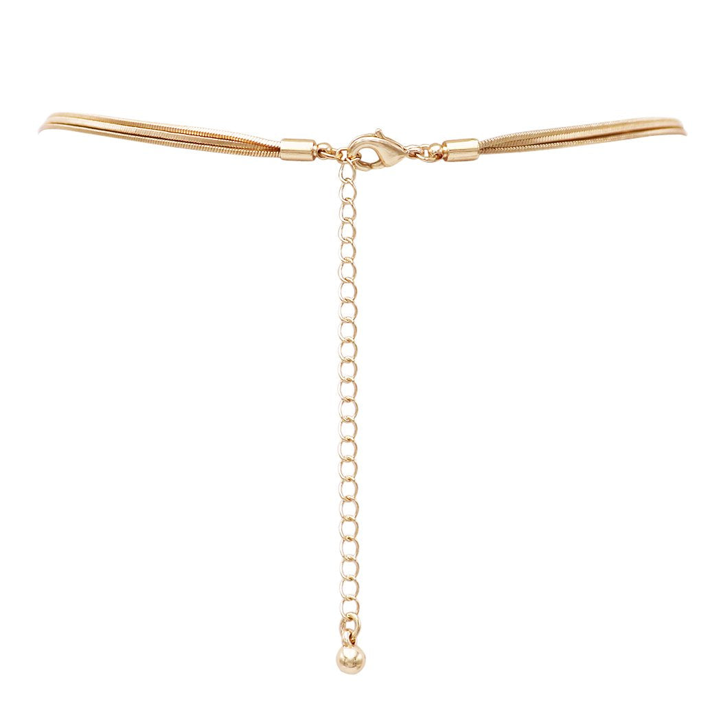 Triple Strand Snake Chain Statement Y Necklace – Rosemarie Collections
